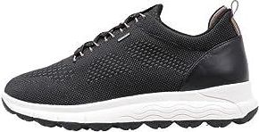 Geox Femme D Spherica 4X4 B Abx Sneakers, Black/Dk Beige, 39 EU