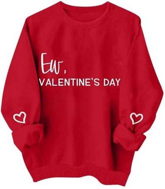 Generic Sweat &agrave; capuche noir motif coeur d&eacute;contract&eacute;, graphique, chemisier surdimensionn&eacute; &agrave; manches longues, hauts grande taille, sweat-shirt &agrave; col rond pour 