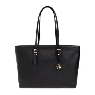 Michael Kors Quinn Gro&szlig;e Handtasche aus genarbtem Leder - - Bags - Damen - Schwarzk - ONE SIZE