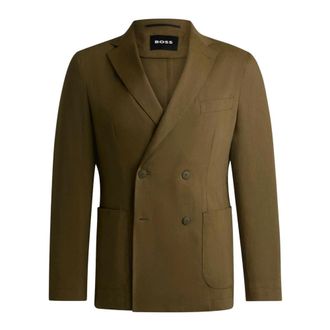 HUGO BOSS Elegante Mischung aus Leinen und Viskose - - Jackets - Herren - Gr&uuml;n - XL