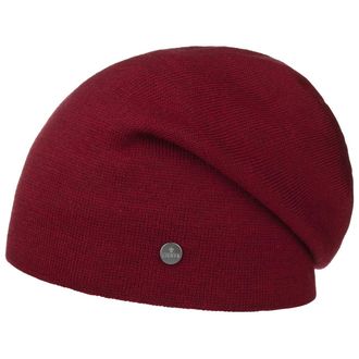 Lierys Fine Merino Long Beanie Strickm&uuml;tze Herren Damen Kinder Made in Germany Herbst Winter Bordeaux One Size