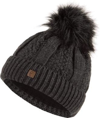 Faera Winterm&uuml;tze M&uuml;tze Damen warm gef&uuml;ttert Kunstfell Bommelm&uuml;tze Zopf-Strickmuster Fleecefutter Bommel Winter Herbst Strickm&uuml;tze Beanie M&auml;dchen 61, Farbe: