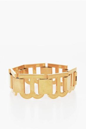 Balenciaga Golden-Effect Maxi Necklace with BB Monogram size M