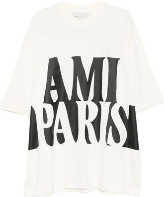 Ami Tee-shirt manches courtes coupe oversize avec imprim&eacute; Ami Paris