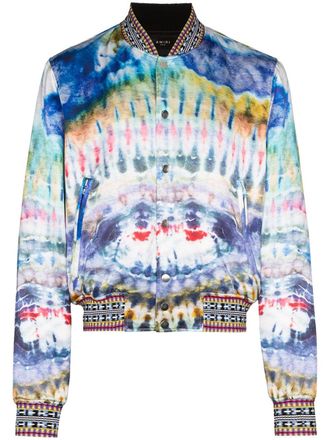 Amiri veste bomber &agrave; imprim&eacute; tie-dye - Bleu