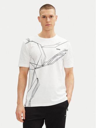 HUGO BOSS T-Shirt Beetle 50542048 Wei&szlig; Regular Fit