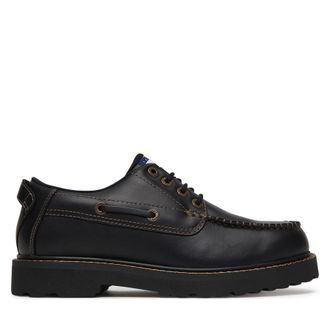 Tommy Jeans Halbschuhe Tommy Jeans Archive 01 Boat Shoe Leather EM0EM01651 Schwarz