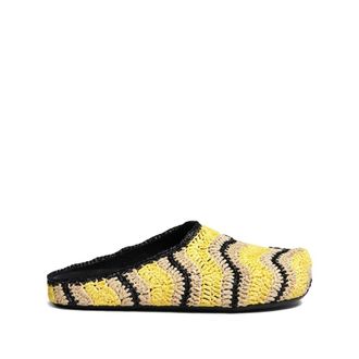 Marni Fussbett Sabot Raffia Slip-On Sandalen - - Shoes - Herren - Mehrfarbig - 40 EU