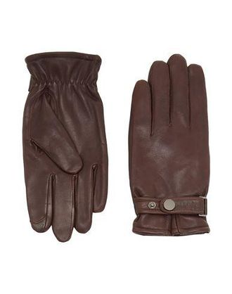 8 by YOOX LEATHER GLOVES WITH RECYCLED WOOL LINING