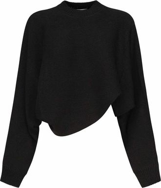 Alaia Pull Col Rond - Noir