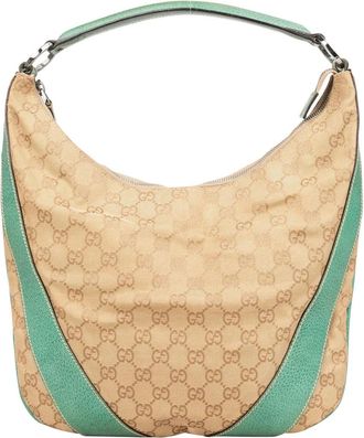 Gucci Crossbody Bags - Gucci GG Monogram Hobo Shoulder Bag - Gr. unisize - in Beige - f&uuml;r Damen