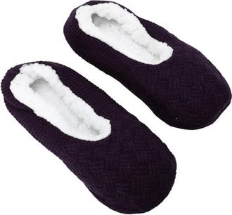BESPORTBLE LIGIGWASH Pantoufles DInt&eacute;rieur DAutomne Chauds pour Femme Pantoufles Antid&eacute;rapantes en Laine et Fibres Acryliques Taille 39-42 Couleur Violet Fonc&eacute; T