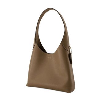 Coach Womens Brooklyn 28 Shoulder Bag - Coach Leather Grey Brown Cowhide Shoulder-Hobo-Bags