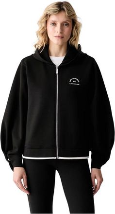 Karl Lagerfeld Femme, Sweatshirts et sweats &agrave; capuche, Noir, Taille: 42 FR SweaT-shirt z fermetureure &eacute;clair