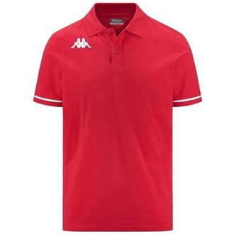 Kappa Polo Barli pour Homme, Rouge/Blanc, 3XL