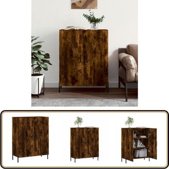 vidaXL Sideboard Räuchereiche 69,5x34x90 cm Holzwerkstoff - Holz Sideboard - Wohnzimmermöbel - Regal - Schreibtisch - Etagere