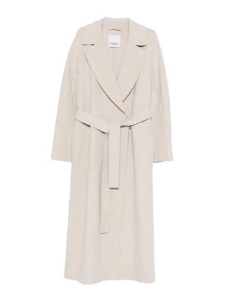 Max Mara Knielanger Mantel - Hellbeige