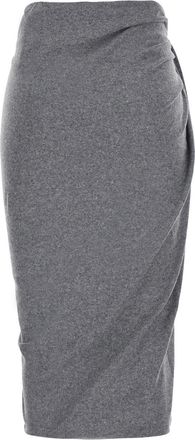 Isabel Marant Draped Tech Fabric Skirt - Gray
