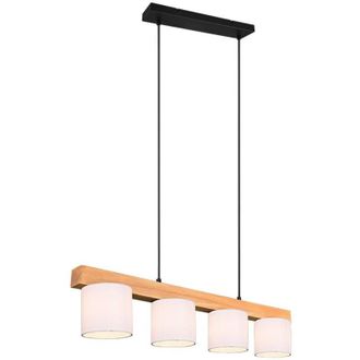 Reality Suspension, Suspension design 4 abats-jours Cameron Blanc en Wood, trio