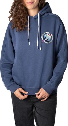Sublevel Damen Hoodie mit Flowerprints Blue S