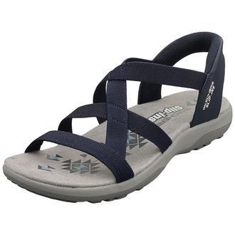 Skechers Damen Slip Ins Sandalen REGGAE SLIM Dunkelblau Textil Synthetik Mix, Gr&ouml;&szlig;e:42, Farbauswahl:blau