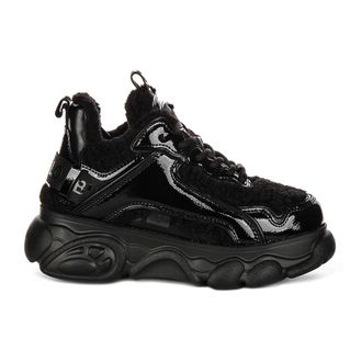 Buffalo Schwarze vegane Plateau-Turnschuhe f&uuml;r Frauen - - Shoes - Damen - Schwarzk - 39 EU