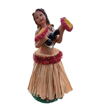 Hang Loose Wackel Hula Figur Tiki Mädchen Wackelfigur Wackeldackel Aloha Hawaii (11,5cm)
