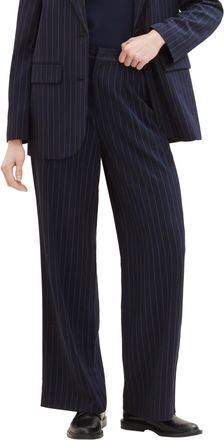 Tom Tailor Tom Tailor Denim Damen Wide Leg Stoffhose, 34667 - Navy Blue Pinstripe, XXL