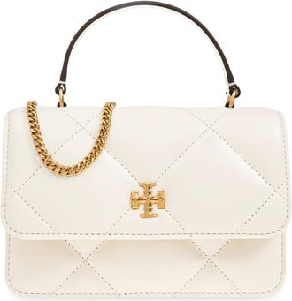 Tory Burch Femme, Sacs, Beige, Taille: ONE Size Mini Kira Diamond Quilt Top-Handle Crossbody