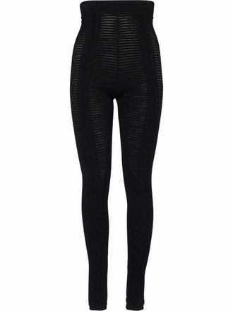 Balmain legging &agrave; taille haute - Noir