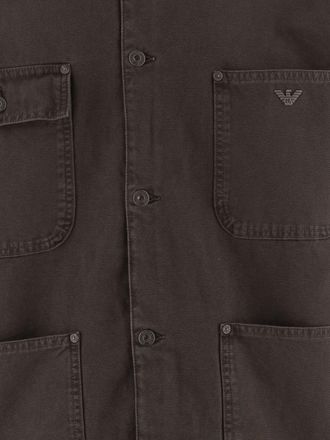 Emporio Armani Cotton Overshirt Jacket - Brown
