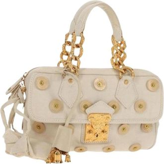 Louis Vuitton Sac &agrave; main en toile Pre-owned - Femme - Pre-owned - Blanc - Taille: ONE Size