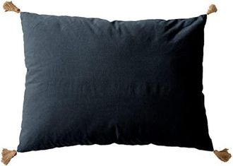 Enjoy Home ED Enjoy Home Kissen mit 4 Bommeln, Jute, 40 x 70 cm, Dunkelgrau, 2007GRFCJT050070, 50 x 70