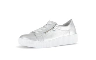 Gabor Damen Sneaker 63.334 - rutschfeste TR-Sohle - Herausnehmbares Wechselfußbett - Sneaker & Sportschuhe für Damen - Silber 61