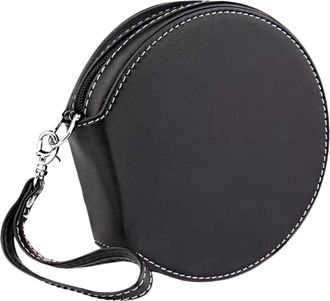 Angoily Praktische Auto CD Aufbewahrungstasche mit Reißverschluss Verschleißfest und Kratzschutz Schwarze Runde CD Hülle für Mehrere Discs für Fahrzeug und Ko