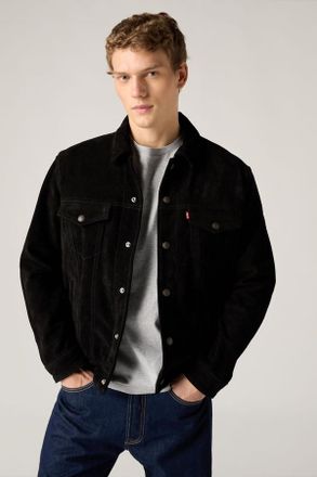 Levi's Highland Trucker-Jacke aus Wildleder - Herren - Schwarz / Schwarz