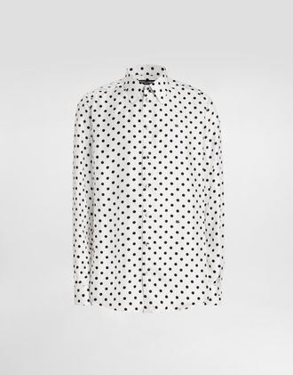 Dolce & Gabbana Polka Dot-print Martini Twill Shirt - Mann Hemden Print 41