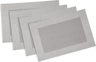 KESPER 77673 | 4er Set Platzset silberfarben mit Rand 43 x 29 x 0,1 cm
