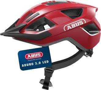 ABUS Fahrradhelm Aduro 3.0 LED - Sportiver City-Helm in stilvollem Design f&uuml;r allt&auml;gliche und sportliche Touren - mit R&uuml;cklicht - f&uuml;r Damen und Herren - Gr