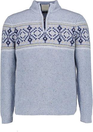 Ragman Herren Pullover blau Wolle Norweger