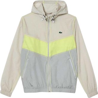 Lacoste Blousonjacke f&uuml;r Herren, Durchgehender Rei&szlig;verschluss (Grau/Gelb)