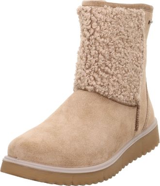 Legero Damen Stiefeletten Campania Frauen Boots,Rei&szlig;verschluss Weite: G (WMS) flach, Boots, Stiefel, Bootee, Booties, PALUDE (BEIGE) (400), 37.5 EU
