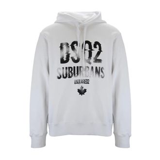 Dsquared2 Kapuzen-Sweatshirt aus Baumwolle mit Kordelzug - - Sweatshirts & Hoodies - Herren - Wei&szlig; - L
