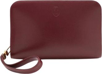 Cartier Sac pochette en cuir Must Line Pre-owned - Femme - Pre-owned - Rouge - Taille: ONE Size