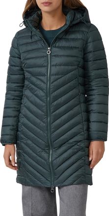 s.Oliver Packbarer leichter Mantel mit Zwei-Wege-Reißverschluss und abnehmbarer Kapuze