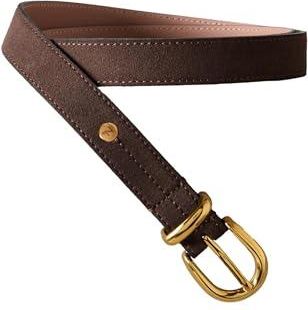 Next Femme Ceinture haut de gamme en cuir fabriqu&eacute;e en Italie Chocolate Brown Suede M