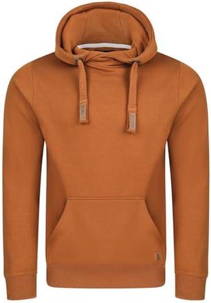 Riverso Riverso RIVniklas Pull à Capuche pour Homme avec Capuche et Poche Kangourou, col croisé régulier, uni, Coton, Gris, Marron, Vert, Rouge, Bleu, Noir, S