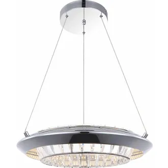 Globo Lighting Charmante 30W led Pendel H&auml;nge Lampe Chrom Glas Fernbedienung EEk Globo 15680