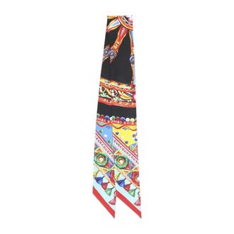 Dolce & Gabbana Carretto-Print Seiden-Twill-Bandeau - - Accessories - Damen - Mehrfarbig - ONE SIZE