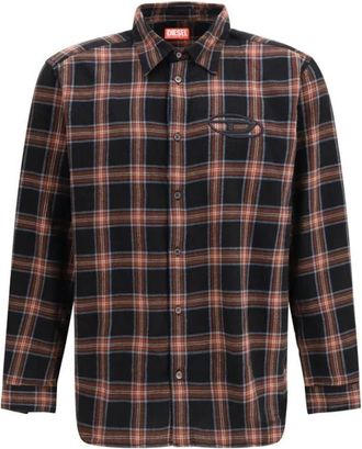 Diesel Homme, Chemises, Multicolore, Taille: L Chemise en coton &agrave; motifs
